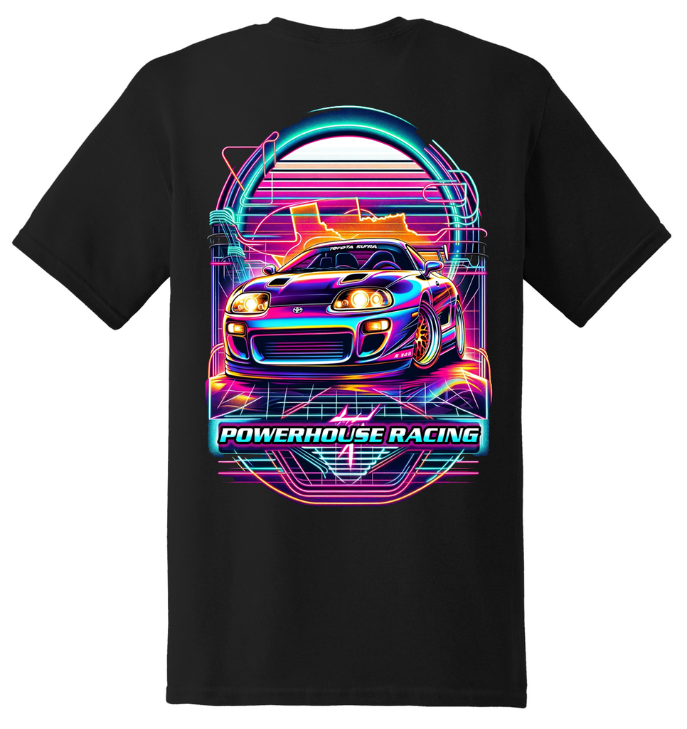 Retro Neon Supra T-Shirt | Powerhouse Racing